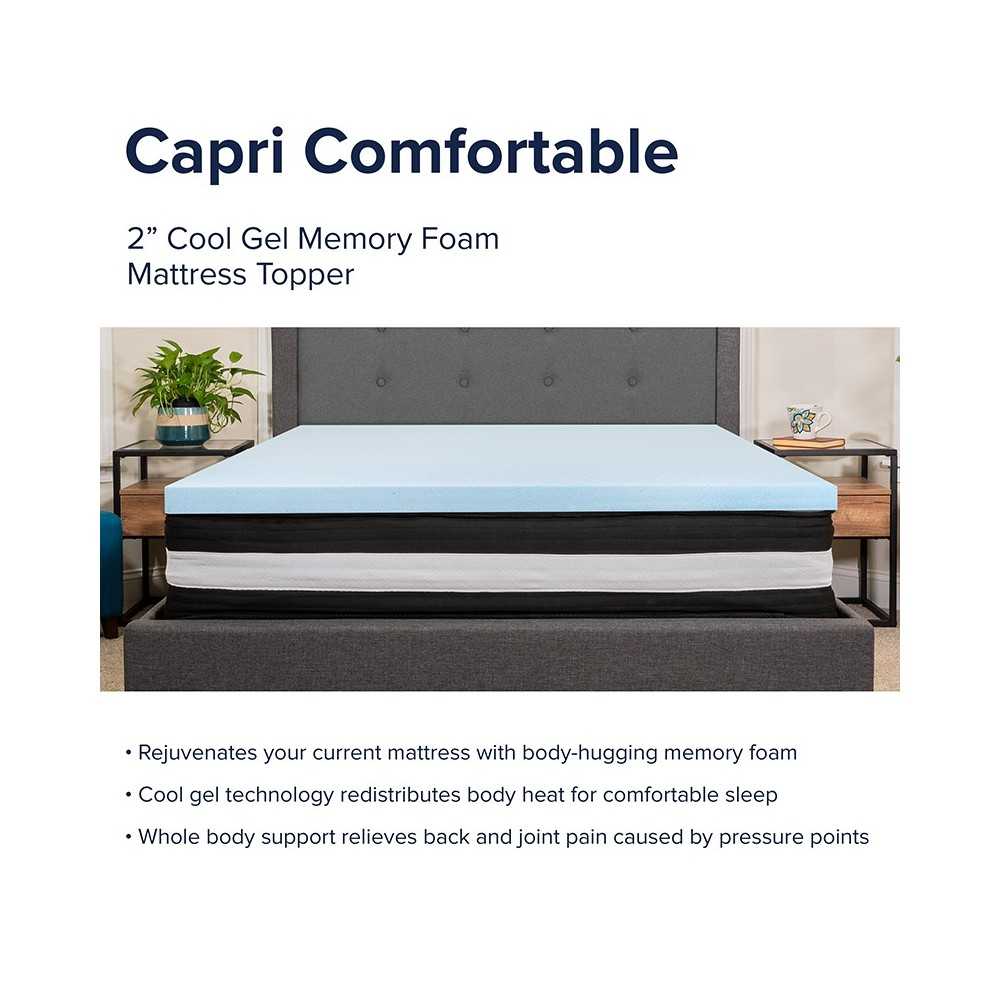 Capri Comfortable Sleep Queen 12 Inch CertiPUR-US Certified Foam Pocket ...